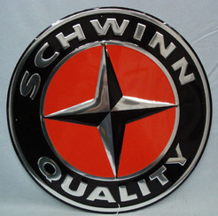 Shop & Trade; Schwinn Bicycles, Sign, Schwinn Quality, Aluminum, 22 inch.