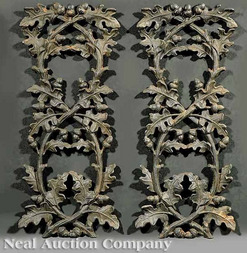 Railing; Cast Iron, Oak Leaf & Acorn, 5 Pieces, 26 inch.