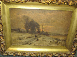 Schroeter, Wilhelm; Oil on Canvas Painting, signed 1889, Landscape with ...