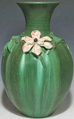Art Pottery; Door Logo, Ross (Nicky), Vase, Magnolia, Cucumber Green ...