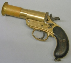Flare Pistol; Webley & Scott, British Military, Brass.