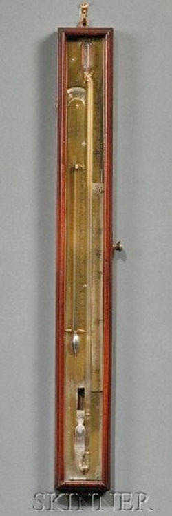 Barometer; Sympiesometer, Adie & Son, No 1847, Brass & Mahogany ...