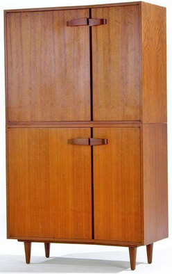 Furniture: Cabinet; Modernist, Schaefer (Bertha), Singer & Sons, Walnut ...