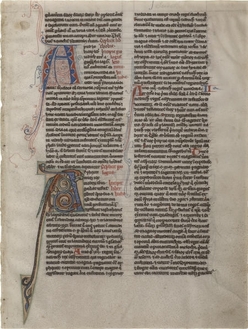 Illuminated Manuscript; Flemish Bible, Latin, Single Leaf.