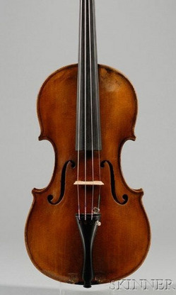 Strings; Violin, Stanley (FO), Newton 1900 Label, 2-Piece Back, Box.