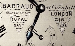 Ship's Clock; Barraud, Chronometer, No 2635, Royal Navy, 10 inch.