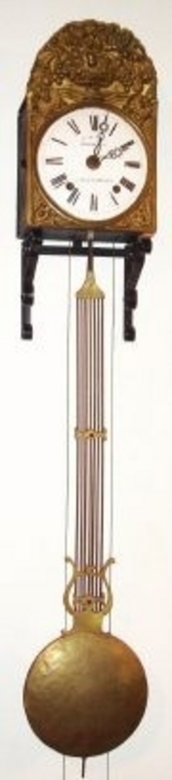 Wall Clock; French, Morbier, Prayer Repeat, 2-Weight, 55 inch.