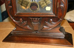 Shelf Clock; Seth Thomas, Violin, Walnut, 8 Day Lyre Movement.