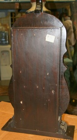 Shelf Clock; Seth Thomas, Violin, Walnut, 8 Day Lyre Movement.