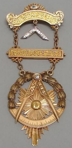 Lodge; Masonic, Medal, Americus Lodge Presentation, Gold, 3 Piece, 1920 ...