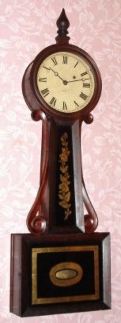 Banjo Clock; Hatch (George), Mahogany, Black & Gilt Tablets, 8 Day, 34 ...