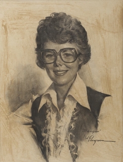 Elvgren, Gilette; Drawing, signed, Portrait of Woman, Marjorie ...