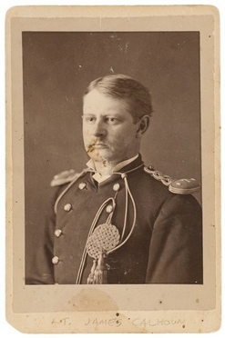 Cabinet Card Photograph; Barry (DF), Lieutenant James Calhoun, 7th Cavalry.