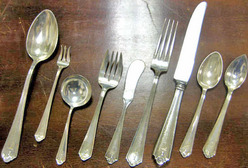 Flatware; Sterling Silver, Watson, Martha Washington Pattern, 86 Pieces.