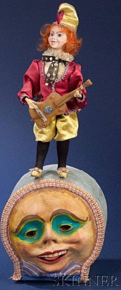 Automaton; Marcu (Michel), Jester Serenading Full Moon, 24 inch.