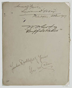 Signature; Cody (Buffalo Bill), Autograph Album Page.