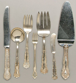 Flatware; Sterling Silver, Frank M Whiting Co, Kings Court Pattern, 76 ...