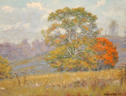 Root, Robert Marshall; Oil on Board Landscape Painting, signed 1924 ...