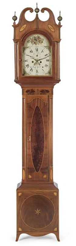 Tall Case Clock; New Jersey, Federal, Guild (Benjamin) Works, Mahogany ...
