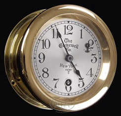 Firehouse Clock; Chelsea, Time Register, Gamewell Dial, Brass, 4 inch.