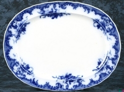 Flow Blue; Furnival, Versailles, Platter, Oval.