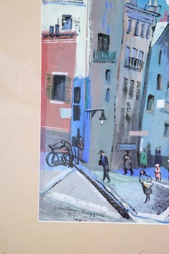 Buzzelli, Joseph Anthony; Watercolor & Gouache Painting, signed, Nice ...