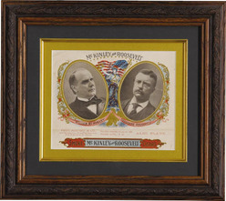 Political Campaign; McKinley & Roosevelt, Cigar Box Label, Jugate, Lady ...
