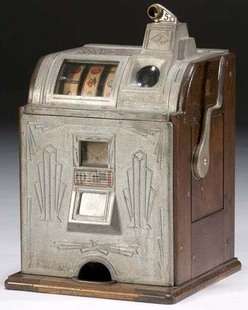 Slot Machine; Jennings, Art Deco, 3 Reel, 5 Cent.