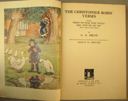 Poetry; Milne (AA), The Christopher Robin Verses, Shepard Illustrations.