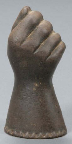 Gate Weight; Cast Iron, Fist Hand, 6 inch.