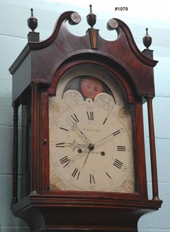 Tall Case Clock; Pennsylvania, Federal, Eby (Jacob), Mahogany & Inlay, Broken Arch, 99 inch.