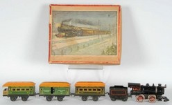Train Set; Bing, Pre-War, O-Gauge, Locomotive 0-4-0, Tender, NYC Lines ...