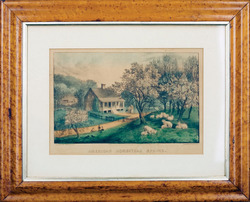 Currier & Ives; C0168+, American Homestead, Autumn, Spring, Summer ...