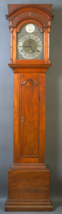 Tall Case Clock; Pennsylvania, Queen Anne, Chandlee (Benjamin), Walnut ...