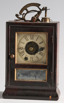 Shelf Clock; Seth Thomas, Burglar & Fire Detective, Mahogany, Cottage ...