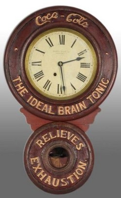 Advertising Clock; Coca-Cola, Baird Clock Co, Figure 8, 26 inch.