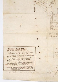 Map; Philadelphia Company, Kentucky, Big Sandy River, 1785, Hand-Drawn ...