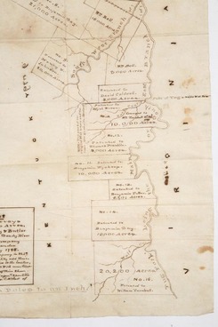 Map; Philadelphia Company, Kentucky, Big Sandy River, 1785, Hand-Drawn ...