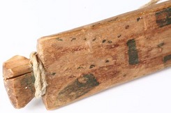 Bow; Modoc, Bentwood, Painted Geometric Designs, Arrow, 32 inch.