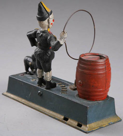 Mechanical Bank; Hubley, Trick Dog, Type II.