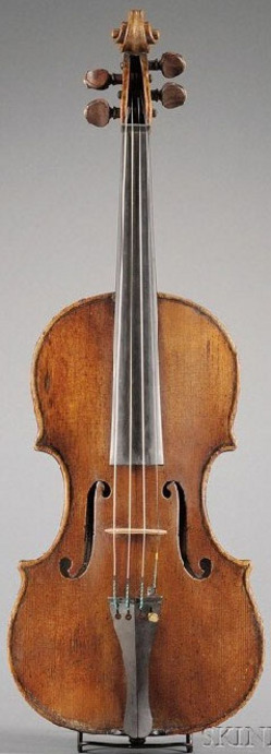Strings; Violin, Gagliano Family?, Neapolitan, 2-Piece Back, 1774 Label.