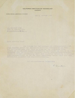 Autograph Letter Signed; Einstein (Albert), 1931, Letter Defending ...