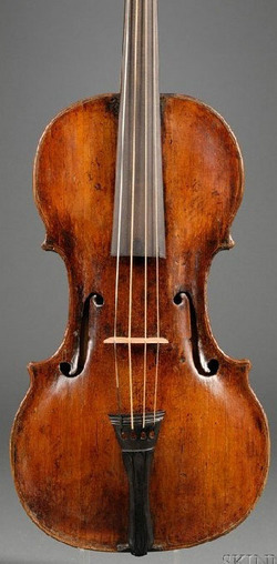 Strings; Violin, Tyrolean, Labeled Antonius Gragnani, 1-Piece Back, Baroque Form.