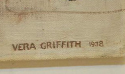 Griffith, Vera Alice; Oil on Canvas Painting, signed 1938, Cabin in Winter.