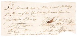 Autograph Document Signed; Clark (William), 1794, Orders to Deliver ...