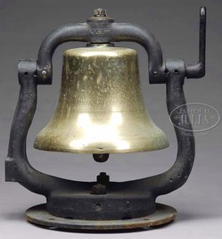 Bell; Railroad, Locomotive, Brass, Iron Mount.