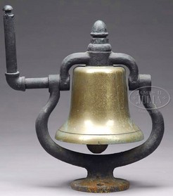 Bell; Railroad, Locomotive, Brass, Iron Mount.