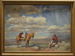 Betts, Harold Harrington; Oil on Canvas Painting, signed, Approaching ...