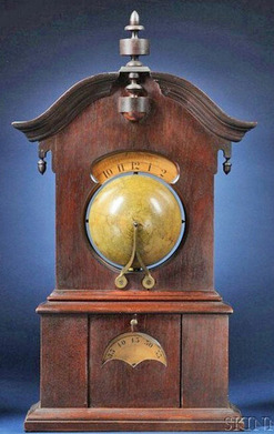 Shelf Clock; Whiting (LE), Timby Solar Clock, Walnut Case, Joslin Globe ...