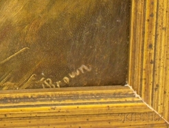 Brown, J; Oil on Artist's Board Painting, signed, Setter with Hare.